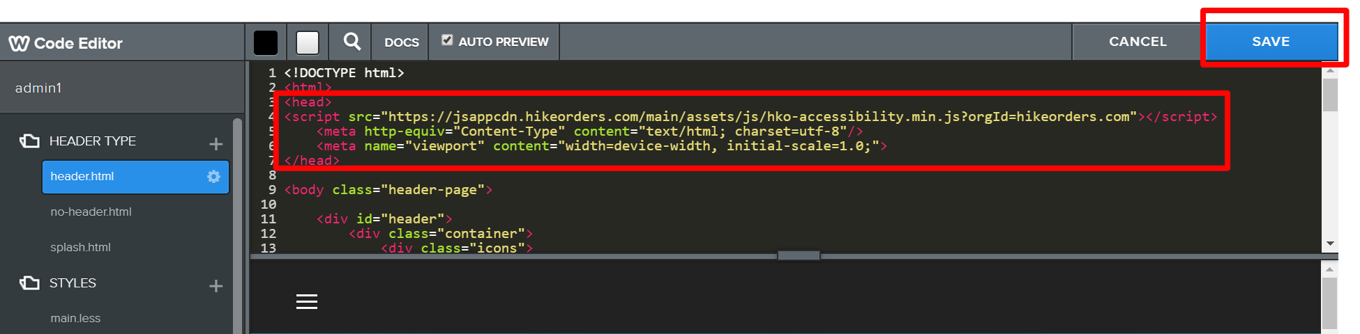 Weebly Accessibility Enabler Installation Guide