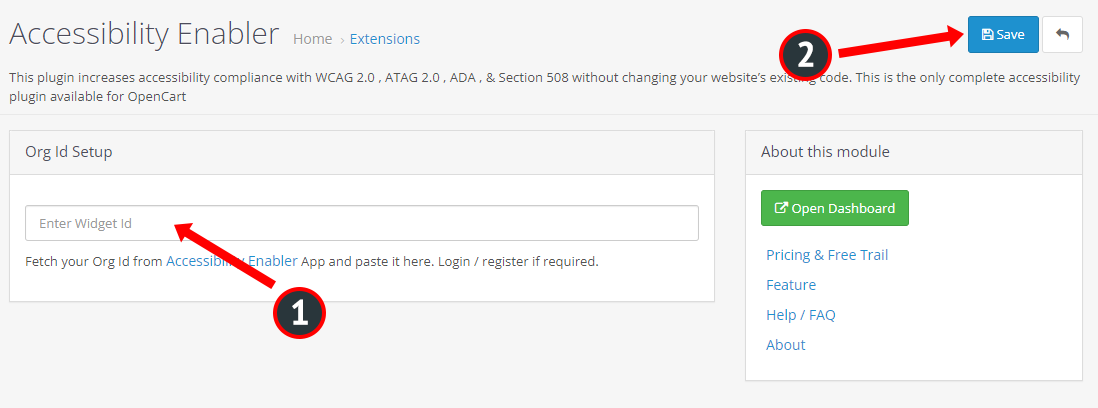 Open Cart Accessibility Enabler Installation Guide
